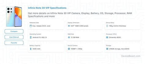 Infinix Note 30 VIP Specifications DeviceBeast