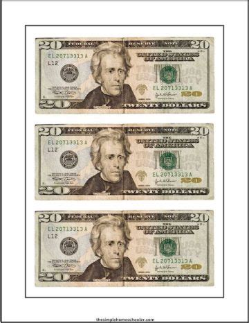 Free Realistic Printable Money Front And Back Real Size The Simple