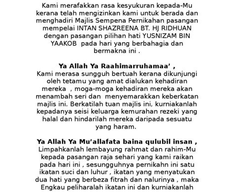 Doa Kenduri Kahwin Doa Majlis Perkahwinan Yang Anda Perlu Tahu Aku