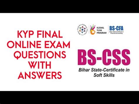 BS CSS Questions With Answers KYP Final Exam Kyp YouTube