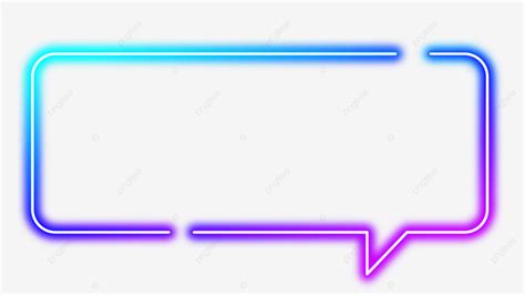 Neon Chat Speech Bubble Text Box Clipart Vector Box Clipart Chat