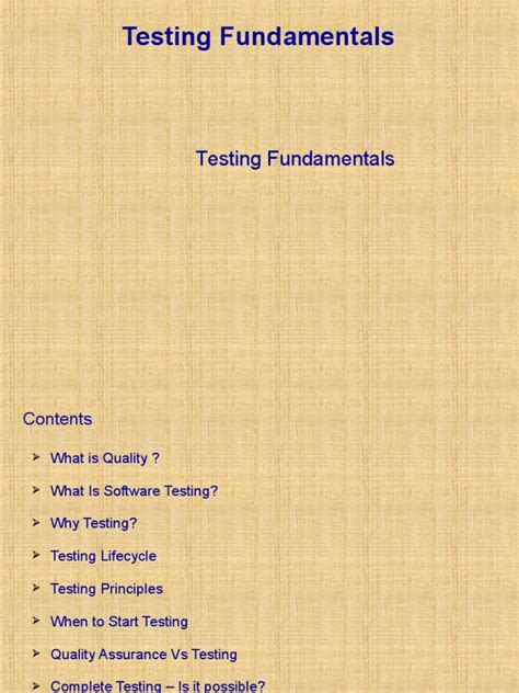 chapter 3 testing fundamentals pdf software testing software bug