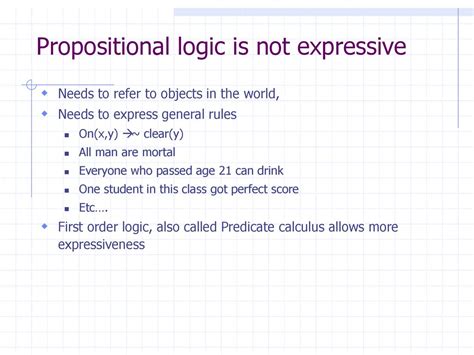 notes 8 predicate logic and inference ppt download
