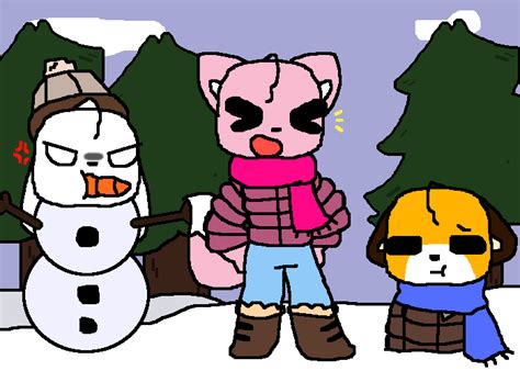 Pixilart The Snowball Fight By Mochimoon