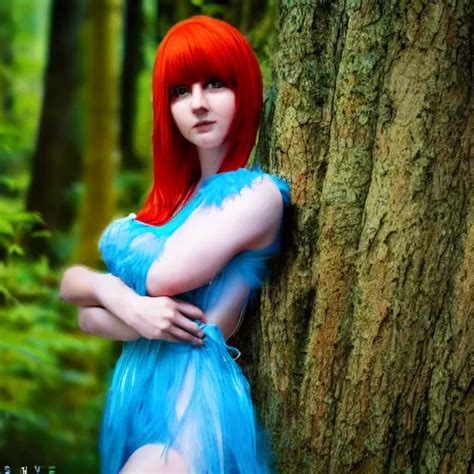 Girl In Her Early S In A Forest Nymph Costume Short Stable