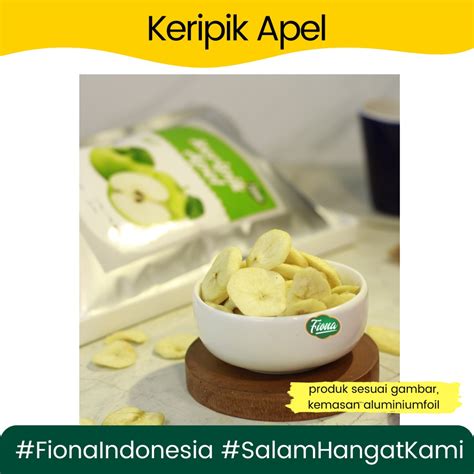 Jual Fiona Keripik Kripik Apel 100 Gram Khas Kota Malang Garansi
