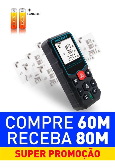Medidor Digital A Laser Profissional De 60m Mileseey X5 Mercado Livre