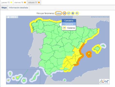 Aviso Especial De Aemet Por Temporal De Viento Mar Y Lluvia