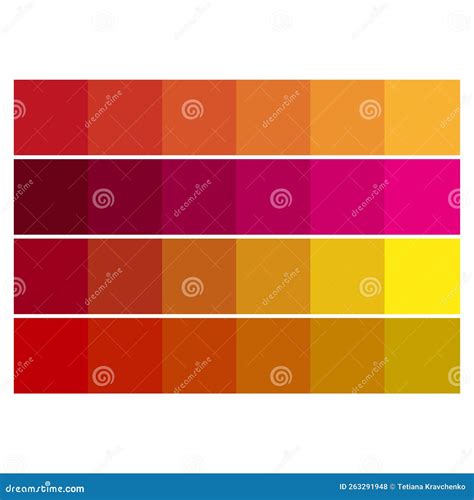 Paleta Roja Naranja Abstracta Fondo Color Pastel Ilustración