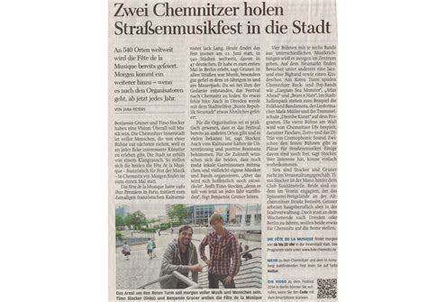 Fete F Te De La Musique Chemnitz