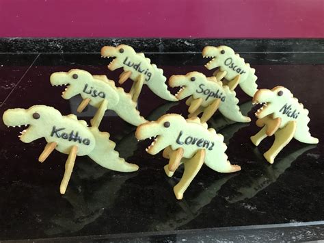 Essbare Dinosaurier Tischkarten Partiesserie