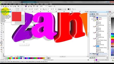 How To Create D Text In Coreldraw Youtube