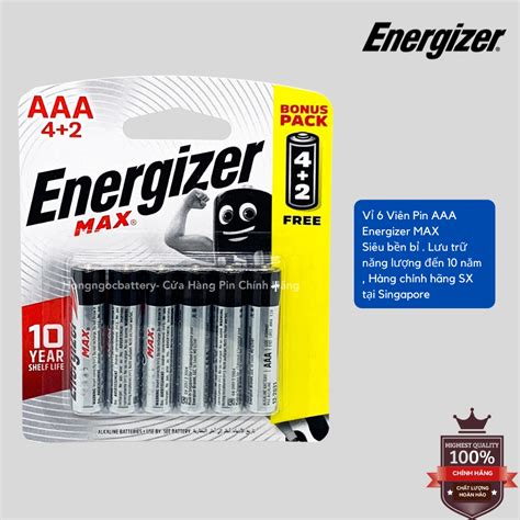 Pin Energizer Max AAA E92 BP4 2 Gói 6 viên pin Tuanphong vn
