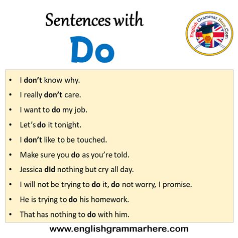 Sentences With Do 10 Sentences With Do In English 1 I Dont Know Why