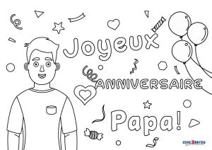 Coloriages Joyeux Anniversaire Papa Coloriages Gratuits à Imprimer