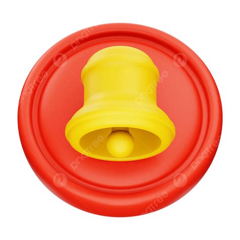 Yellow Notification Bell Button D Icon Render Yellow Notification