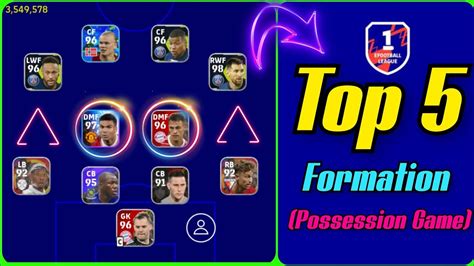 Top 5 Possession Game Best Formation In EFootball 2023 Best Formation