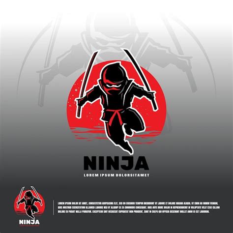Modelo De Logotipo Ninja Esport Vetor Premium