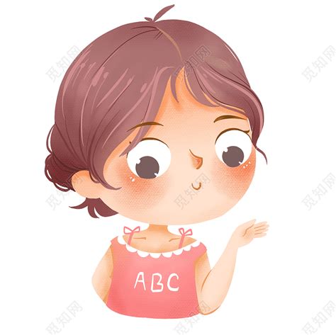 可爱手绘卡通女生头像原创人物卡通人物头像素材免费下载 觅知网
