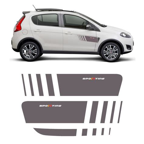 Faixa Fiat Palio Sporting Adesivo Grafite Sportinox