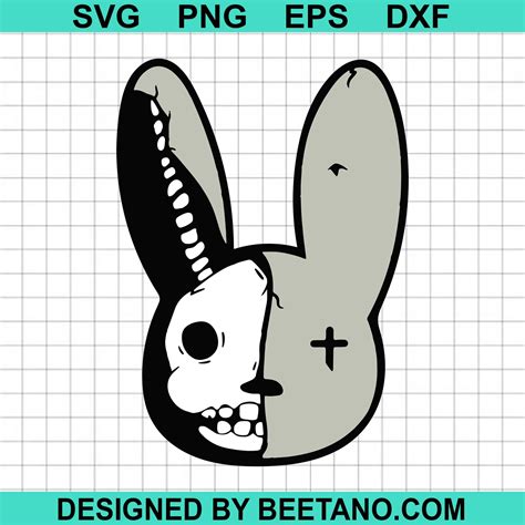 Bad Bunny Logo Frankenstein Monster SVG Bad Bunny Logo Halloween SVG