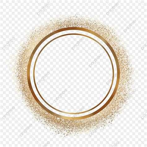 Círculo Dourado Brilho PNG Quadro Armação Dourado Imagem PNG e