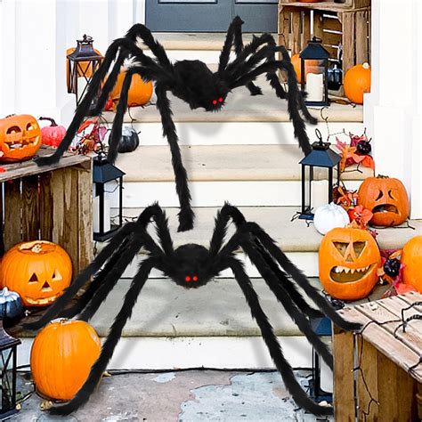 Baisoo Halloween Giant Spider Decorations Outdoor 2 Pack 5 Ft Large