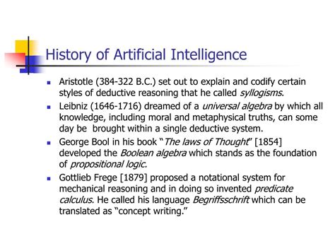 ppt history of artificial intelligence powerpoint presentation free download id 6525069