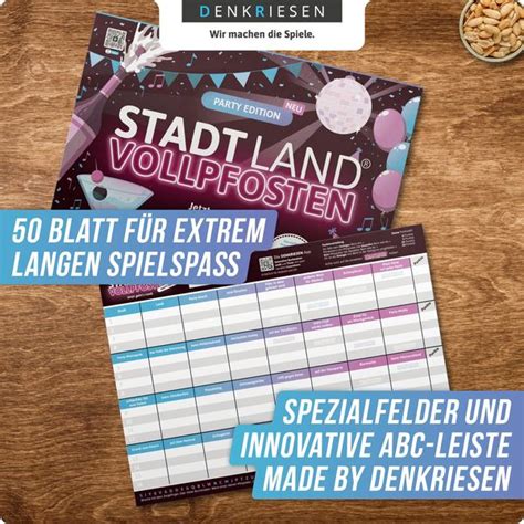 Denkriesen Stadt Land Vollpfosten Party Edition Jetzt Geht S