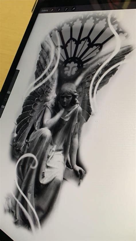 Pin de Steffen Rasmussen em Leg sleeve Tatuagem de anjo no braço