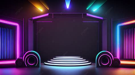 Stage Lighting Colorful Illustration Background Stage Light