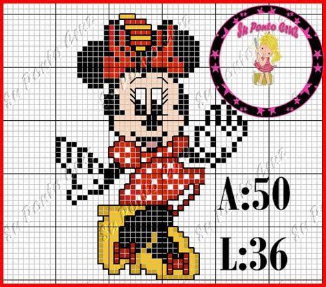 Ponto Cruz Desenho Da Minnie Ponto Cruz Andreia Disney Cross Stitch