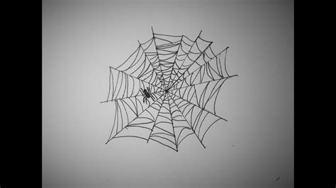 Realistic Spider Web Drawing