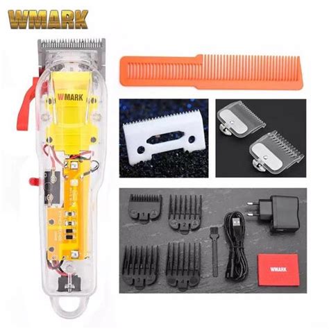Wmark NG 108 máquina de corte cabelo estilo transparente profissional