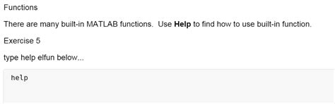 solved functions there are many built in matlab functions