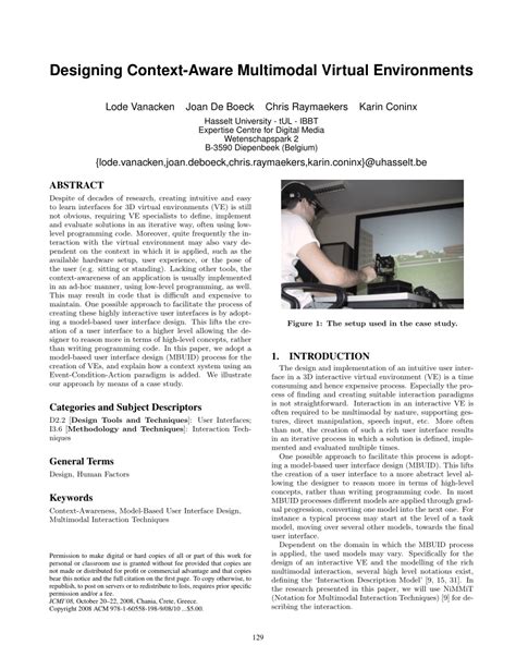 pdf designing context aware multimodal virtual environments