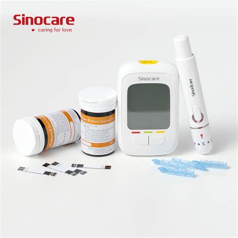 Medidor de glucosa en sangre Sinocare tira de prueba de azúcar en