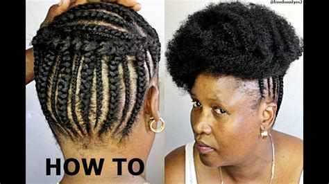 How To Do Natural Looking Crochet Braids With Cornrows Youtube