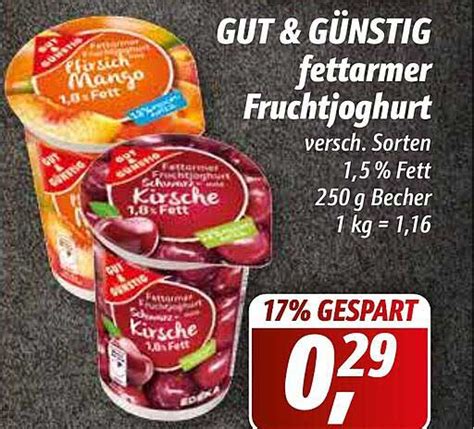 Gut Günstig Fettarmer Fruchtjoghurt Angebot bei Simmel 1Prospekte de