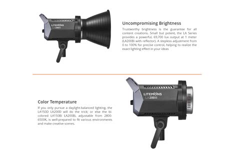 Godox Litemons LA200Bi Bi Color LED Light 2800 6500K With Dimming Wire