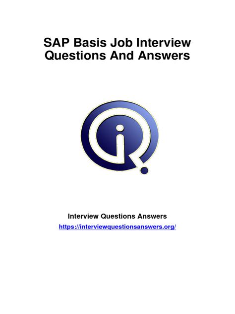 737 sap basis interview questions answers guide pdf databases password