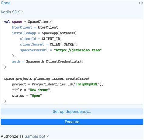 Develop Applications Jetbrains Space Documentation
