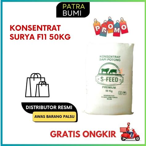 Jual Konsentrat Surya F11 50KG Konsentrat SURYA Feed Konsentrat Sapi