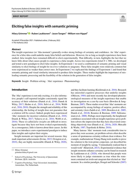 pdf eliciting false insights with semantic priming