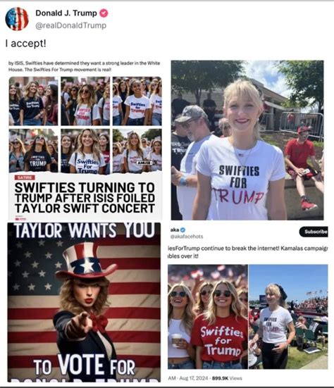 Swifties sind sauer Donald Trump tut mithilfe von KI so als hätte