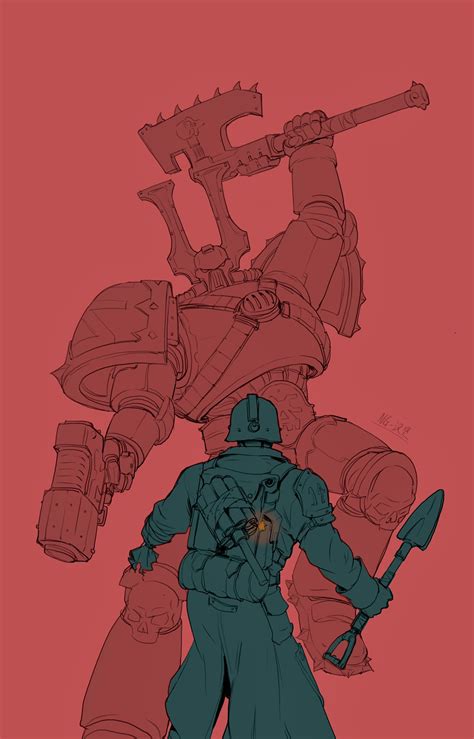 Safebooru Adeptus Astartes Amputee Arm Armor Armor Artist Name Astarte Axe Backpack Bag Battle
