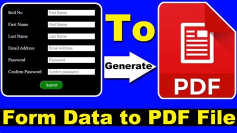 how to generate dynamic pdf file from html php form in hindi urdu html form data to pdf in
