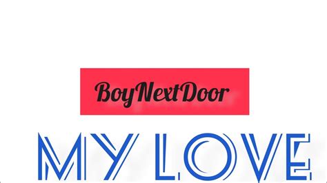 My Love Karaoke Version By Boynextdoor Youtube