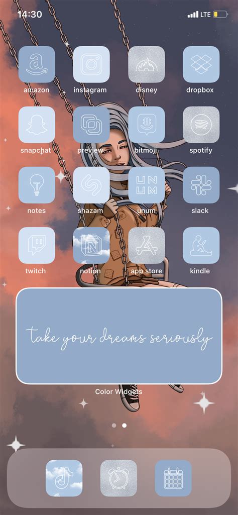 Drawing Illustration 600 Icons Sky Blue IOS App Icons Aesthetic