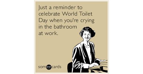 Just A Reminder To Celebrate World Toilet Day When You Re Crying In The